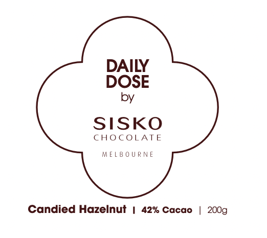 Daily Dose | Candied Hazelnut | Milk Chocolate | 42% cacao | 200g ...